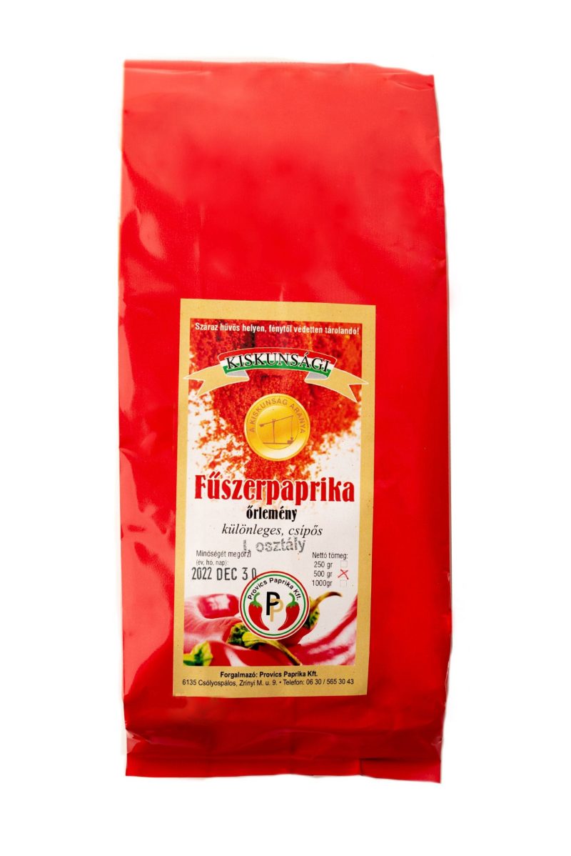 Fűszerpaprika őrlemény, I. osztály, csípős, 500g - Provics Paprika